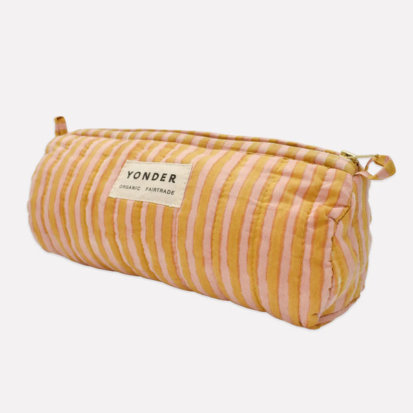 Candy Stripe Biscuit Pink Quilted Barrel Case – Barbican Shop