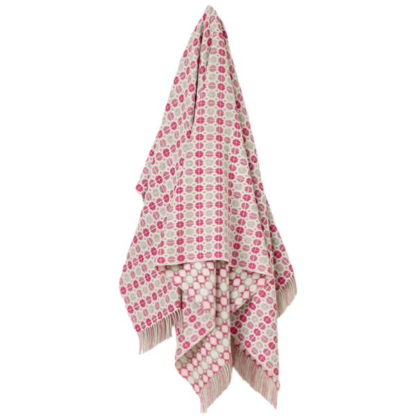 Spotted Grey and Pink Milan Merino throw – Barbican Shop